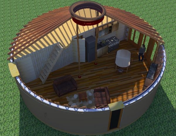 Prix d'une yourte contemporaine modèle Yourteco