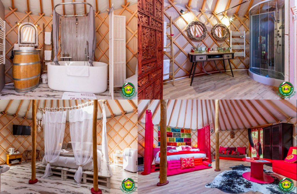 Photographies d'intérieurs de yourtes contemporaines