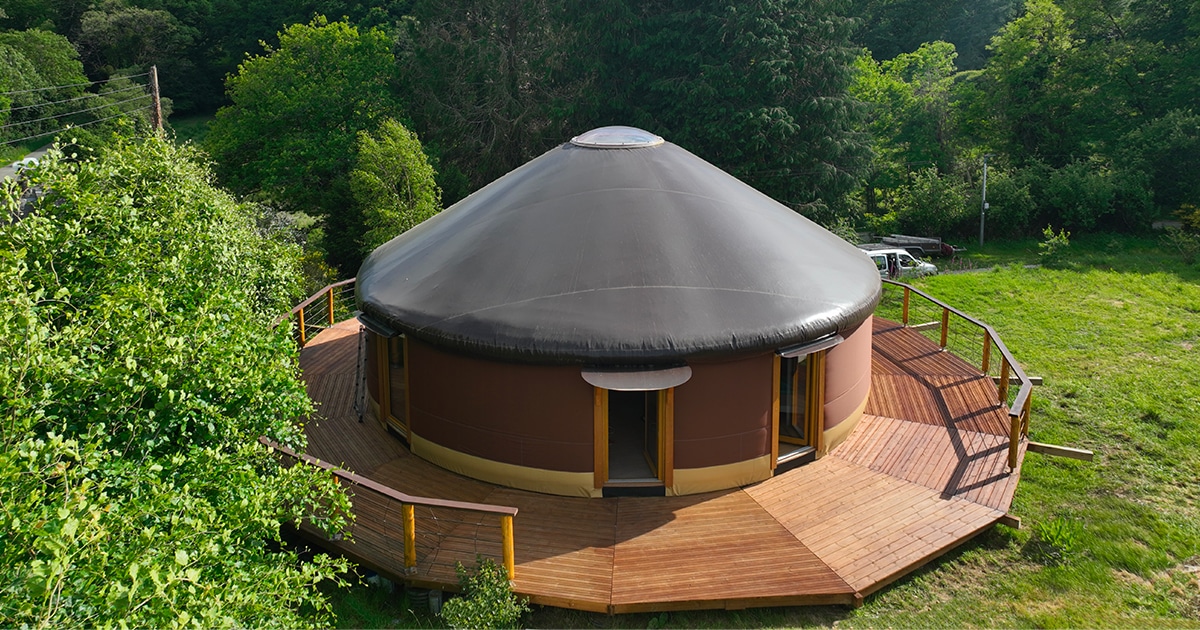 Modern wooden yurt: a unique glamping experience in UK